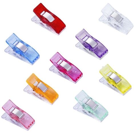 100PCS Sewing Clips, Plastic Sewing Clips Assorted Colors, Wonder ...