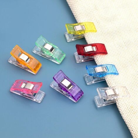 100PCS Sewing Clips, Plastic Sewing Clips Assorted Colors, Wonder ...
