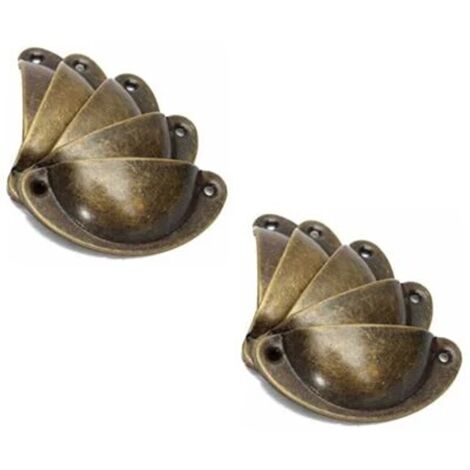 10pcs Vintage Shell Handle for Drawer Cabinet Furniture Kitchen, Curved ...