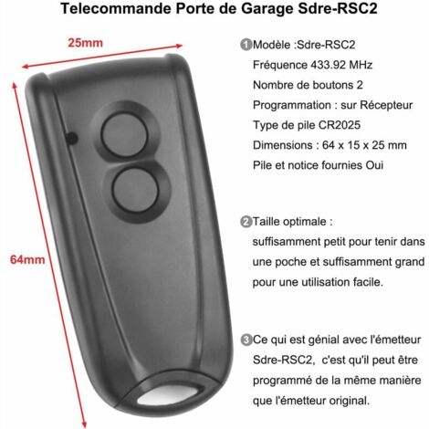 RSC2 433Mhz Garage Remote Control RSC2 Gate Remote Control, RSE2 ...