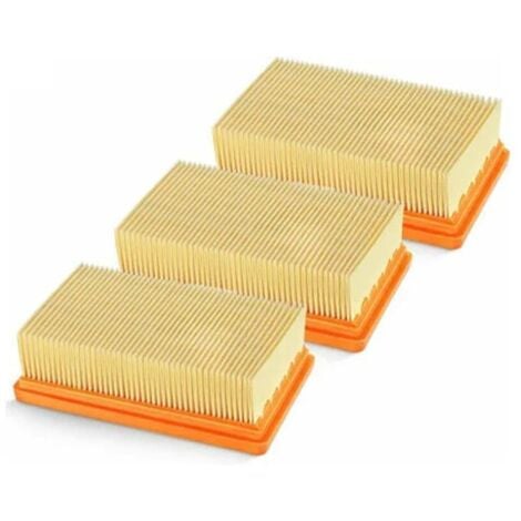 Pack Replacement Flat Pleated Filters for Karcher MV4 MV5 MV6 WD4 WD5 ...