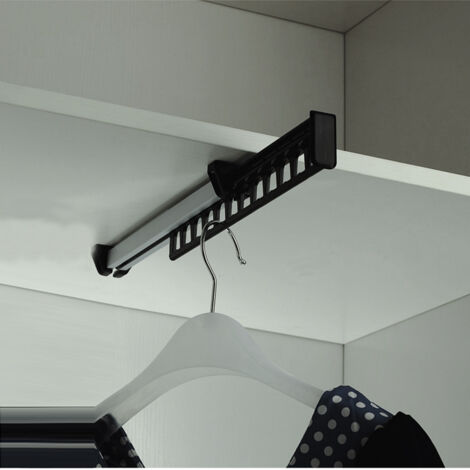 Pack of 1 Clothes Rack Wardrobe Pull-out Sliding for Hanger Coat Rack ...