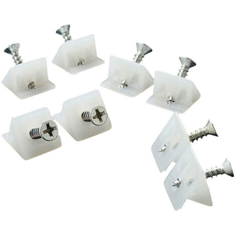 200 Pieces Drawer Reinforcement White Bracket Screw Repair Fixing ...