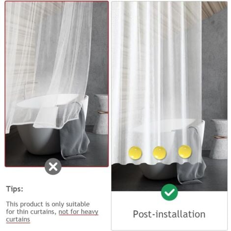 4 Pairs Magnetic Shower Curtain Weights Strong Shower Curtain Weights with Magnet Waterproof for Curtains Tablecloths