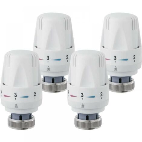 Set of 4 Thermostatic Head, M 30 x 1.5 Radiator Valve Replacement Head ...