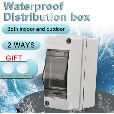 2 Modules, ABS Plastic Surface, IP65 Outdoor Waterproof Electrical Box ...