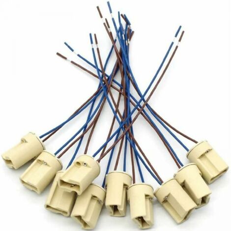 10Pcs G9 Ceramic Lamp Holder, Halogen Lamps Ceramic Connector Socket ...