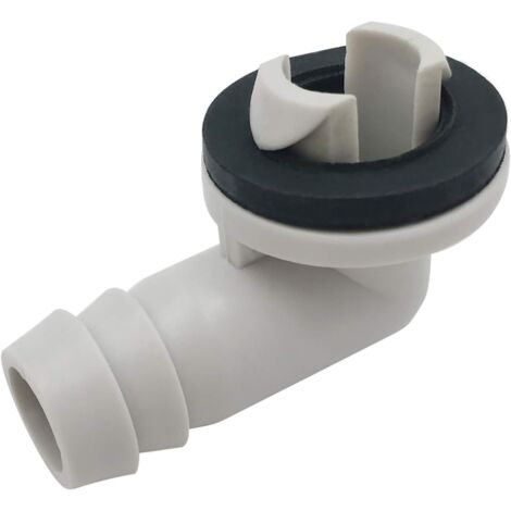 Air Conditioner Drain Hose Connector Elbow Fitting with Rubber Ring for Split Units and Window ...