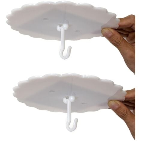 2 Pack Super Glue Dome Ceiling Hooks - Mosquito Net & Bed Canopy (12cm ...