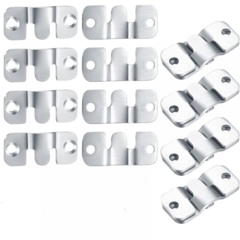 8PCS Concealed Flush Mount Bracket, Picture Frame Hook, Wall Mounted ...