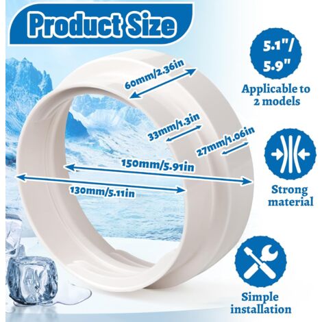 130mm to 150mm Connector, Universal Air Conditioner Hose Extension ...