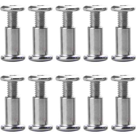 10pcs M6 x 20mm Screws Belt Buckles Fixing Bolts Fasteners Furniture ...