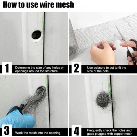 304 Stainless Steel Flexible Wire Mesh, 12.7cm x 6m Rodent Proof Wire ...