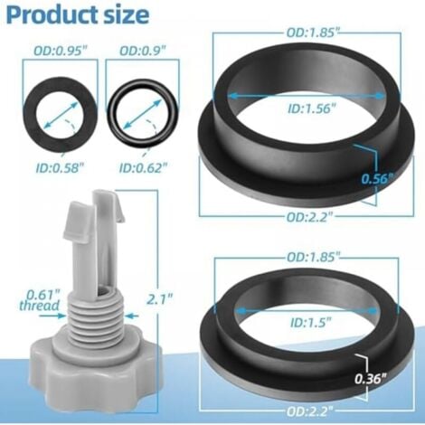 Rubber O-Ring Repair Kit for Intex Sand Filter Pump - Motor Seal Repair Kit