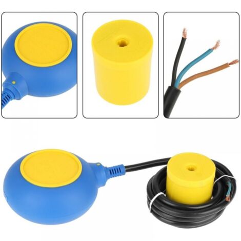 Water Level Sensor, 220V 16A Liquid Level Control Contactor Float Switch for Water Supply, 2m