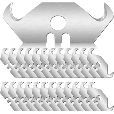 Pack of 100 steel utility razor blades with storage box for cutting ...