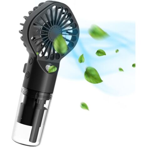 Portable Misting Fan, Mini Transparent Mist Spray Fan, USB Rechargeable ...