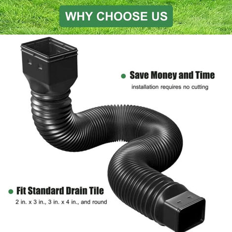1 Set Flexible Rain Gutter Extension, Downspout Extension, Downspout ...