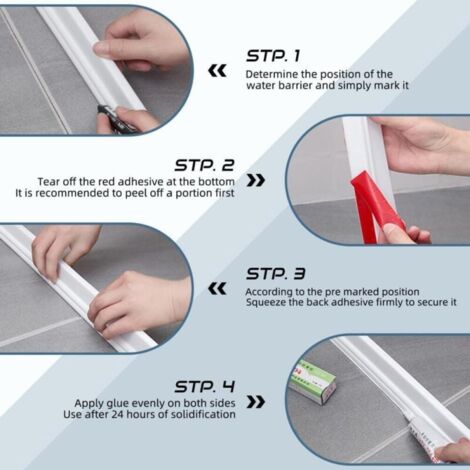 Shower Barrier 2 M Shower Threshold Bar Shower Threshold Water Dam Self ...