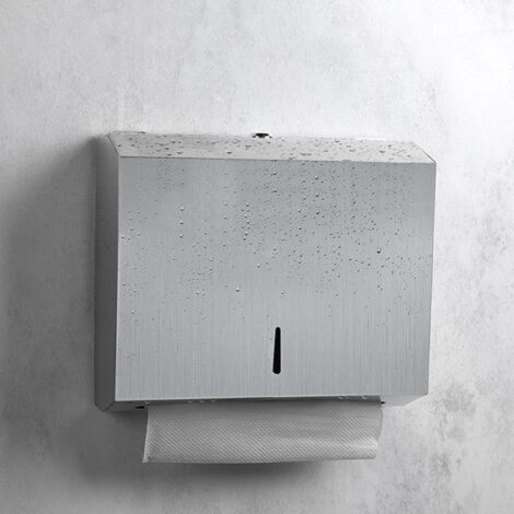Stainless steel wall-mounted hand towel dispenser with lock, large ...