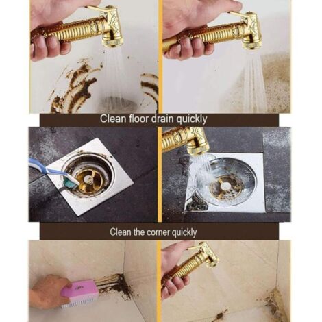 Toilet Spray Bidet - Brass Hand Shower, Wall-Mounted Toilet Spray Kit ...