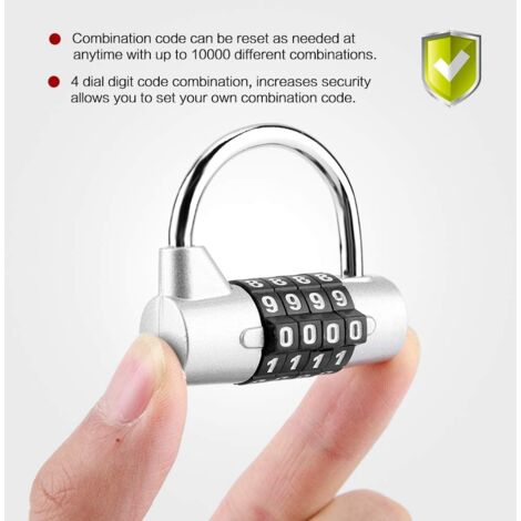 4 Digit Combination Padlock, 4 Digit Outdoor Combination Padlock for ...