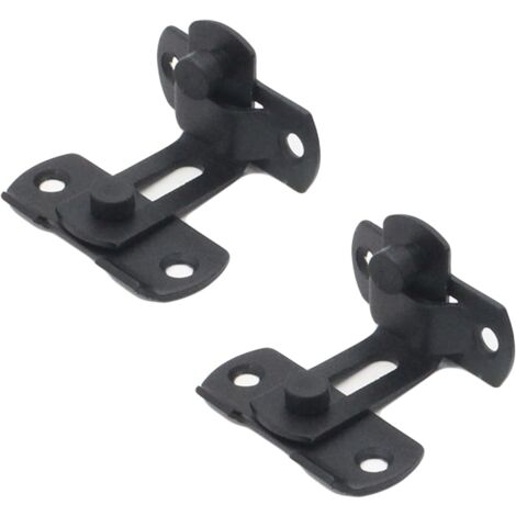 Set of 2 Black Stainless Steel Right Angle Buckle Latch, Door and ...