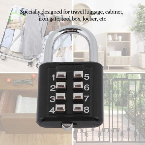 8 bit combination padlock, 8 bit combination anti-theft padlock ...