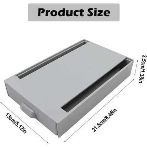 2pcs Self Adhesive Desk Drawer, Under Desk Drawer Storage Box, Self ...