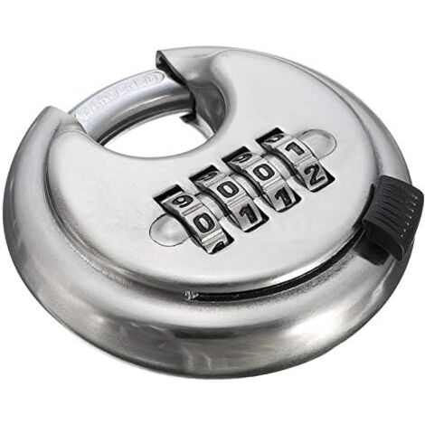 70mm Combination 4 Position 304 Stainless Steel Discus Disc Padlock ...
