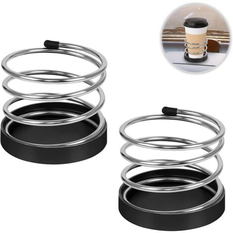 Set of 2 universal metal cup holders for car, truck, boat, home, office ...