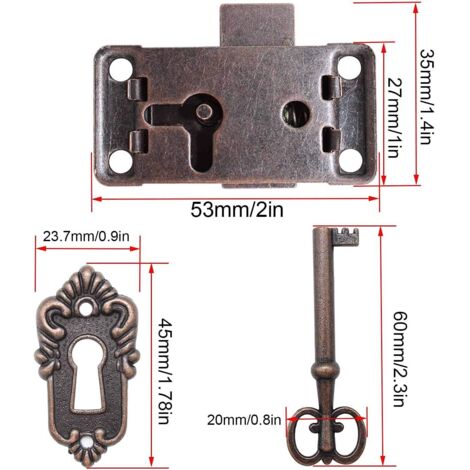 Antique Lock Set Antique Lock and Key, Vintage Design Decorative ...