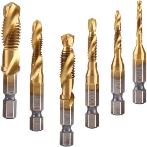 Set di 6 maschi, maschio M3-M10, maschio in metallo da 1/4 di pollice ...
