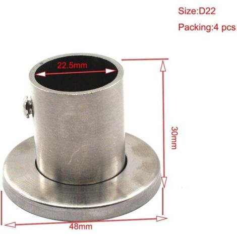 Soportes de barra para ropa para base de tubo de 22 mm