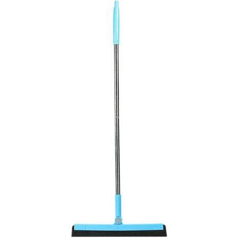 Broom squeegee with handle replaceable blade effectively removes water and hair color gray