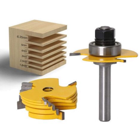 Adjustable Biscuit Cutter - 6 Piece Set with 8mm Slot and 1/2 Inch ...