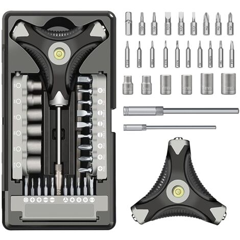 Precision Screwdriver Set - Triangular Handle with Spirit Level, S2 ...