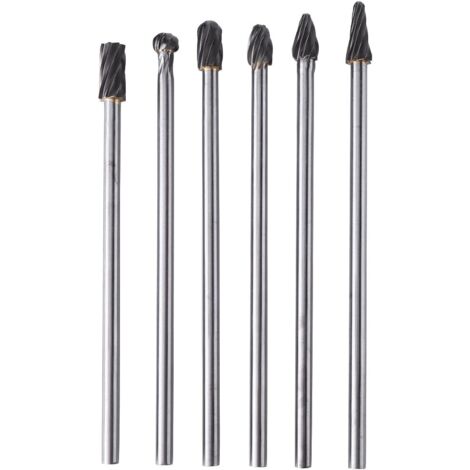 Piece Tungsten Carbide Rotary Burr Set - 6mm Shank - 10mm Head - Dremel ...