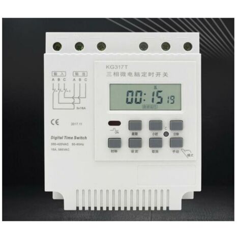 Programmable Time Delay Relay - 3 Phase Timer Switch Smart Digital Clock