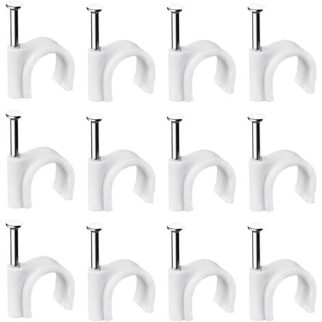Steel Wall Cable Clips - Pack of 400 (6mm) - Cable Management