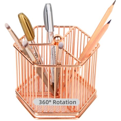 Desktop Pen Holder - Pencil Holder - Desktop Rotating Pen Holder - 360 ...