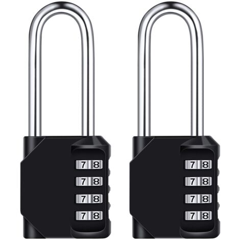 6.7cm Long Combination Padlock, [2 Pieces] Waterproof 4-Digit ...