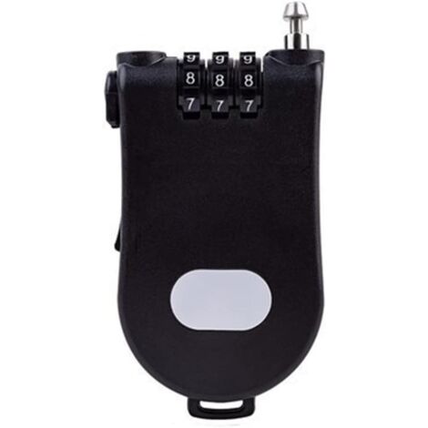 Retractable Combination Padlock with Retractable 39in Cable for Bike ...