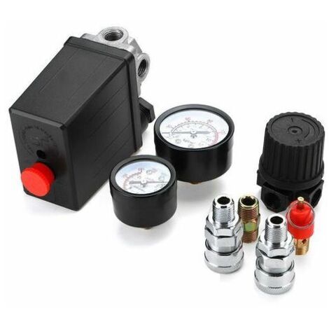 220V 0-180PSI Air Compressor Pressure Switch Control Valve Regulator ...