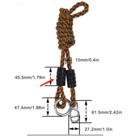 garden-line rope set: 2 x adjustable extension ropes for swing 110-180 ...