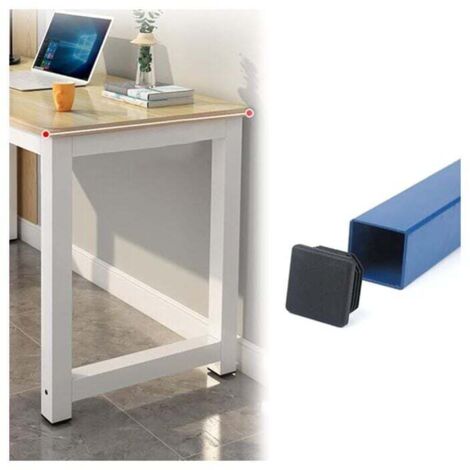 12 pieces 50 x 50 mm black plastic square tube covers for metal tubes ...