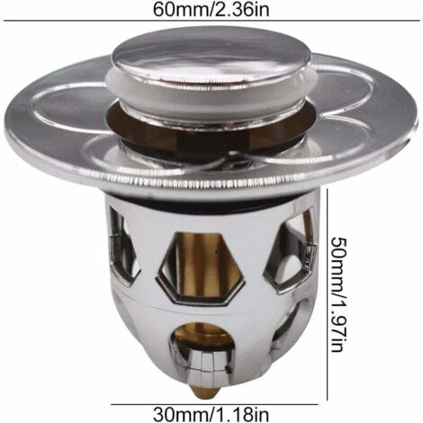 ZVD-Pop Up Sink Plug, Sink Plug Drain Filter Anti-Blocked Valve ...