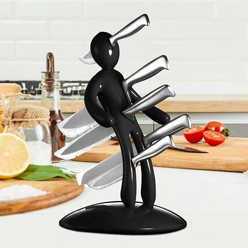 Knife Holder Without Knives Creative Humanoid Kitchen Knife Block Perfect Decoration Excluding Knives