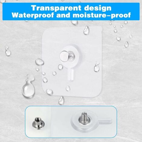Pack of 25 Adhesive Picture Hangers Without Drilling Transparent Adhesive Frame Hangers for Hanging Photo Frames Mirror Wall Art Decorative