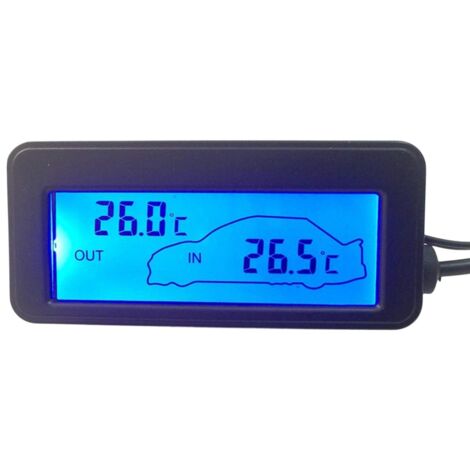 LaBlanc - Car Thermometer, LCD Digital Display Automotive Thermometer ...
